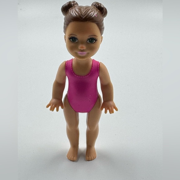 Mattel | Toys | 25 Barbie 4 Gymnast Kelly Doll Molded Brown Hair Green ...